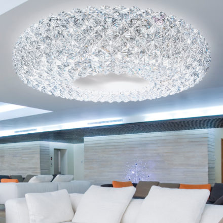 Round Plexiglass ceiling light by Patrizia Volpato - Prisma 821-PLC