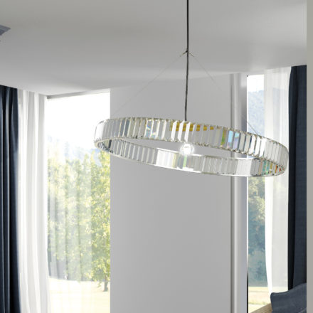 Chandelier with linkable rings by Patrizia Volpato - Fedi 9250-S